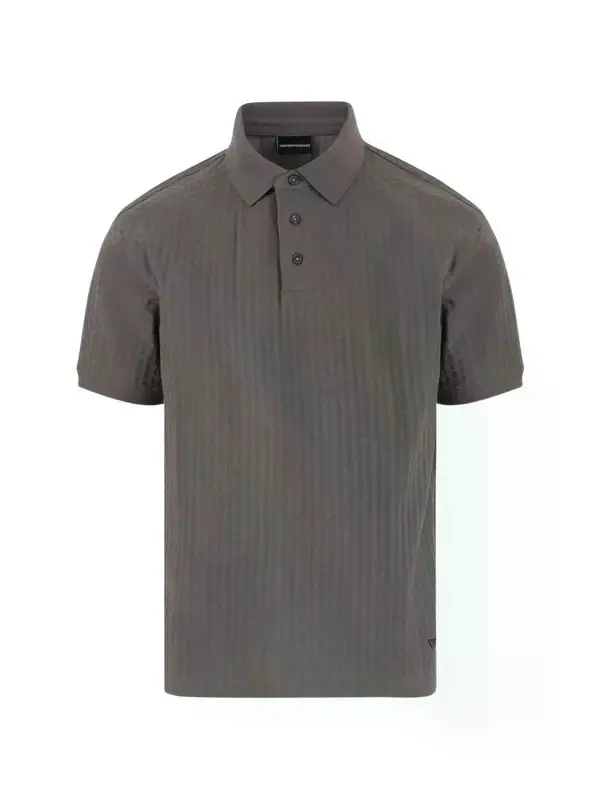 Emporio Armani Textured Polo Shirt - Grey