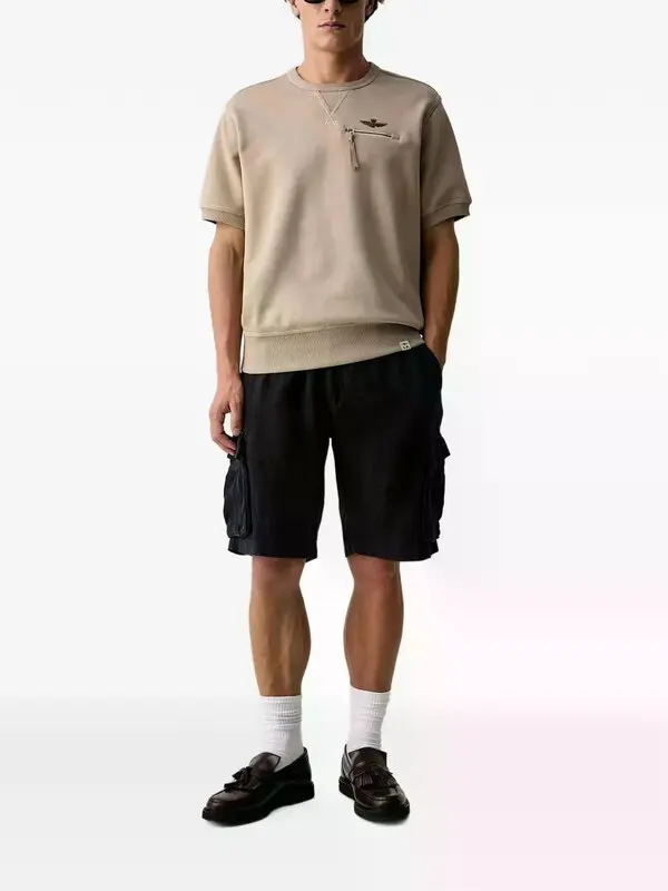 AERONAUTICA MILITARE Short-sleeve Zip-pocket Sweatshirt