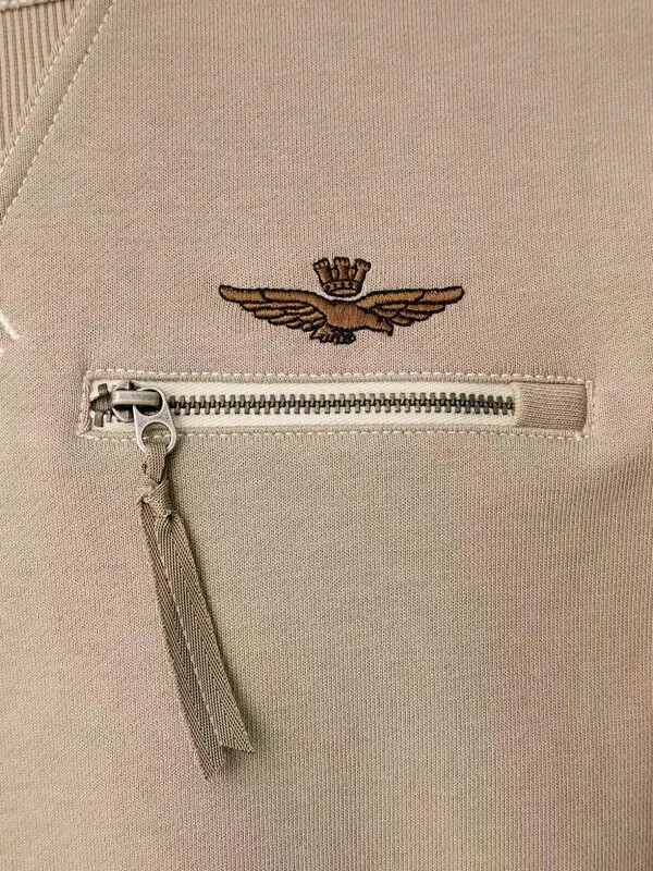 AERONAUTICA MILITARE Short-sleeve Zip-pocket Sweatshirt