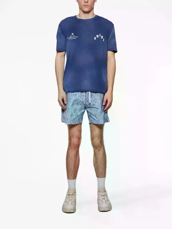 Amiri Logo-print Gradient-effect Swim Shorts