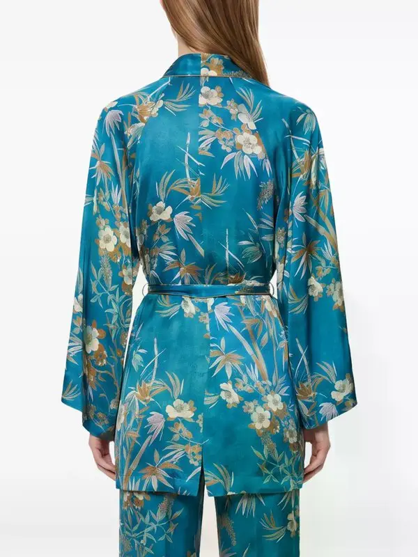 FORTE_FORTE Floral-print Belted Jacket