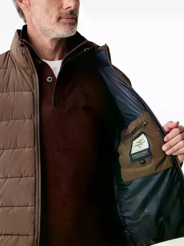 AERONAUTICA MILITARE Freece Tricolori Quilted Logo-patch Jacket