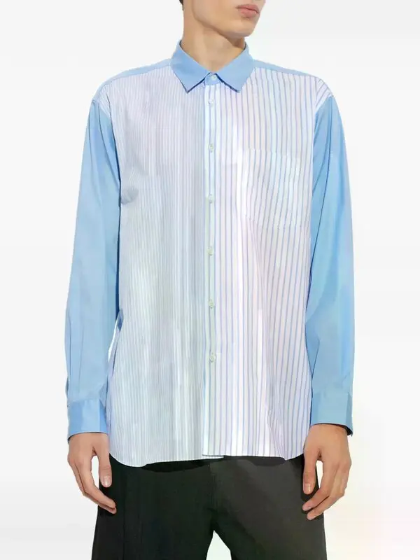 Comme Des Garçons Striped Panelled Shirt