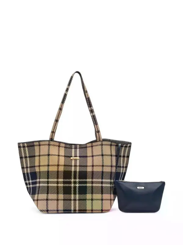 Barbour Large Layla Tartan Tote Bag - Blue