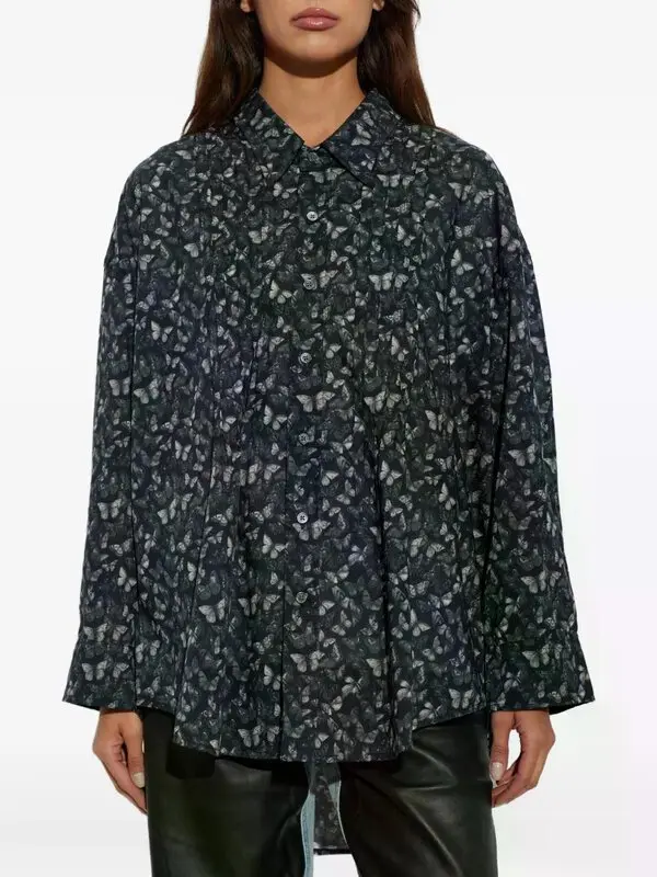 R13 Butterfly-print Oversized Shirt