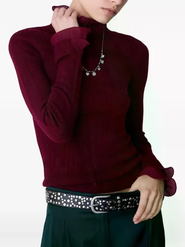 Liu Jo Wool Turtleneck With Ruffles