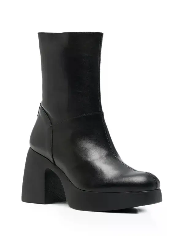 WONDERS Lady 101 Platform Leather Ankle Boots