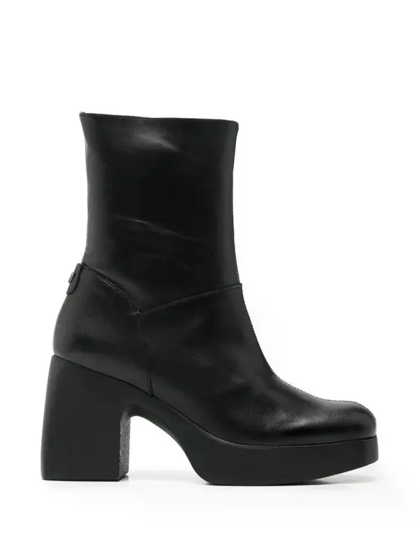 WONDERS Lady 101 Platform Leather Ankle Boots
