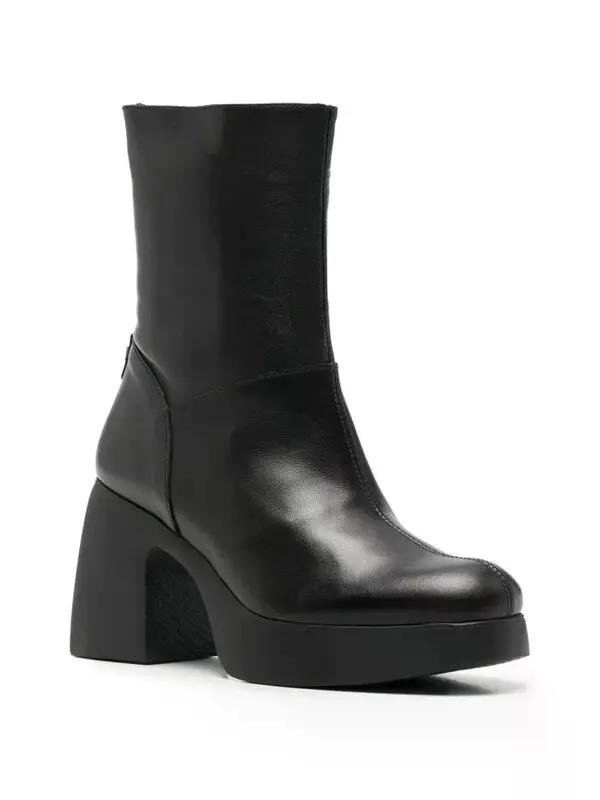 WONDERS Lady 101 Platform Leather Ankle Boots