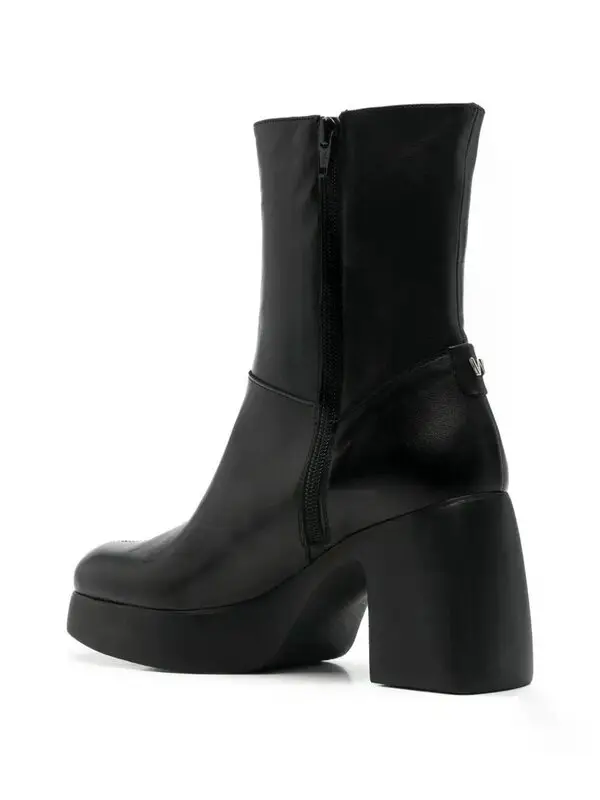 WONDERS Lady 101 Platform Leather Ankle Boots