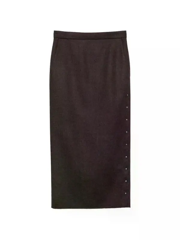 Max Mara Press-stud-detail Midi Skirt