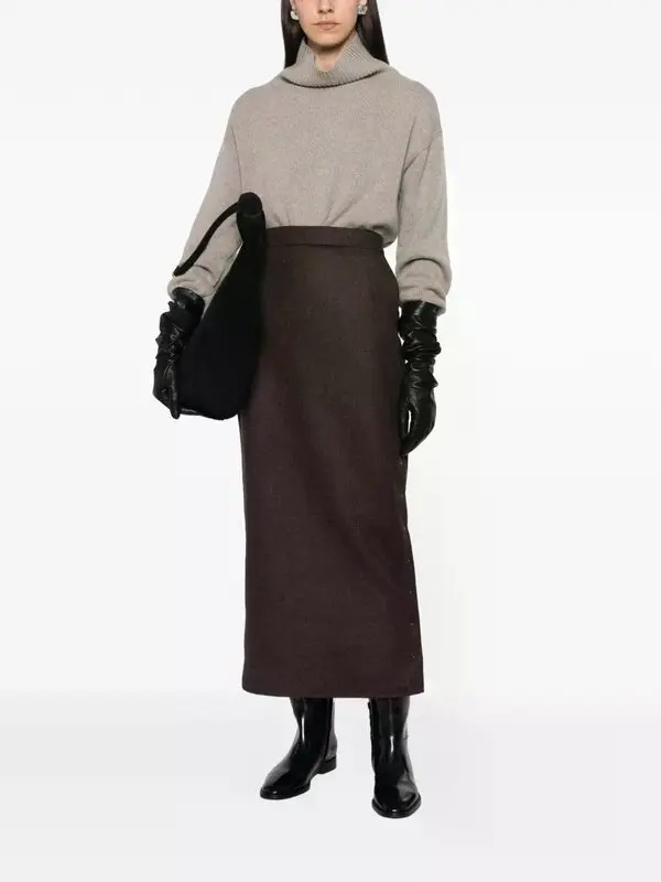 Max Mara Press-stud-detail Midi Skirt