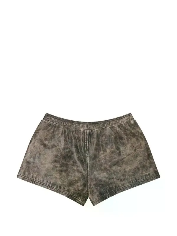 Alexander Wang Elasticated-waistband Leather Shorts