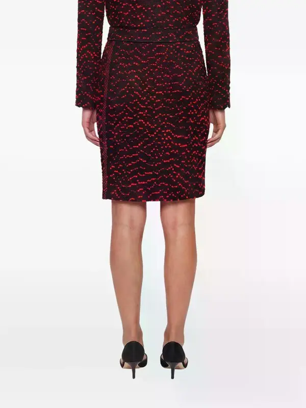 Elie Saab Tweed Midi Skirt