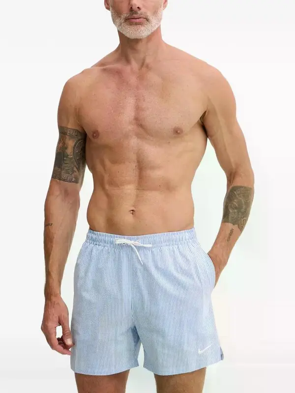 Nike Striped-pattern Swim Shorts - Blue