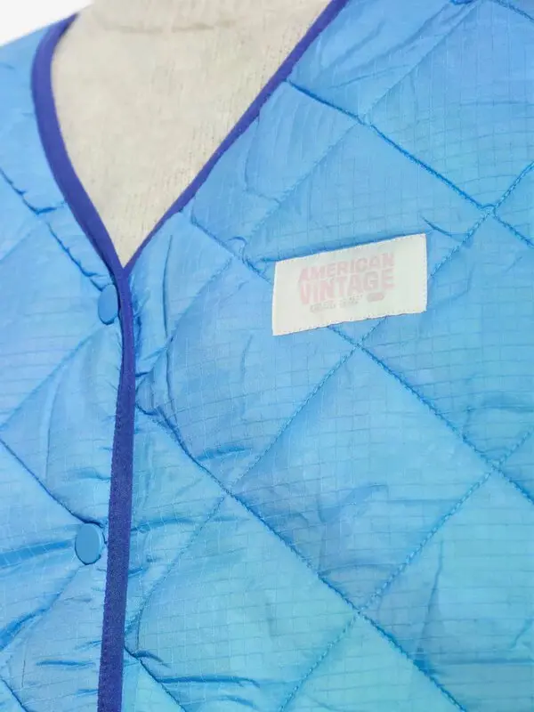 American Vintage Yupibam Quilted Vest - Blue