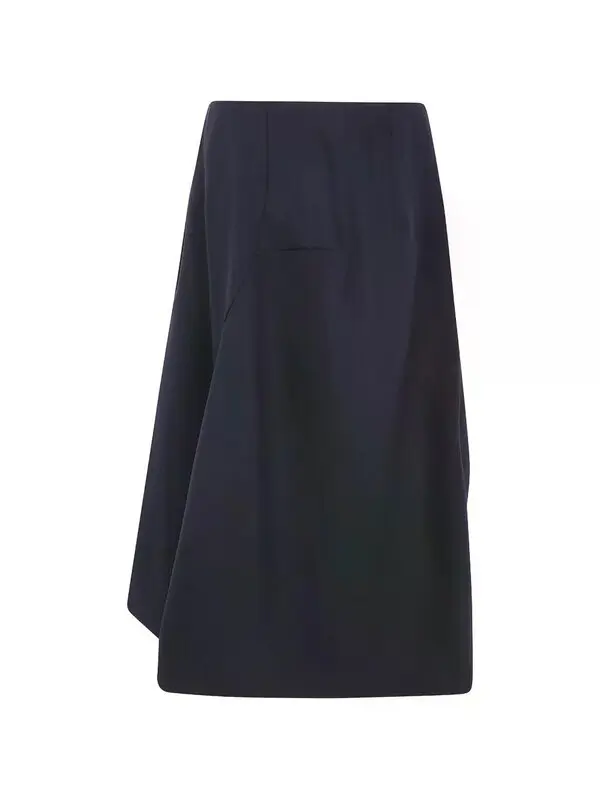 Comme Des Garçons Asymmetric Draped Midi Skirt