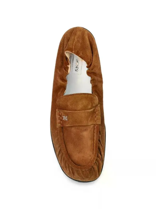 Kenzo Citygram Ruched Suede Loafers