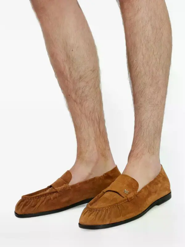Kenzo Citygram Ruched Suede Loafers