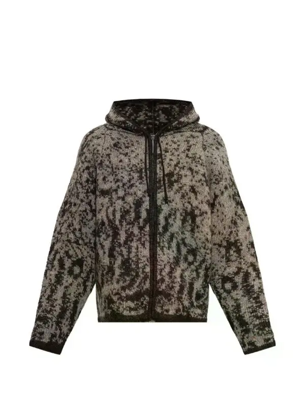 ROA Abstract-pattern Zip-up Hoodie