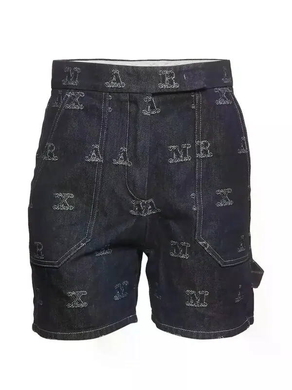 Max Mara Monogram Denim Shorts