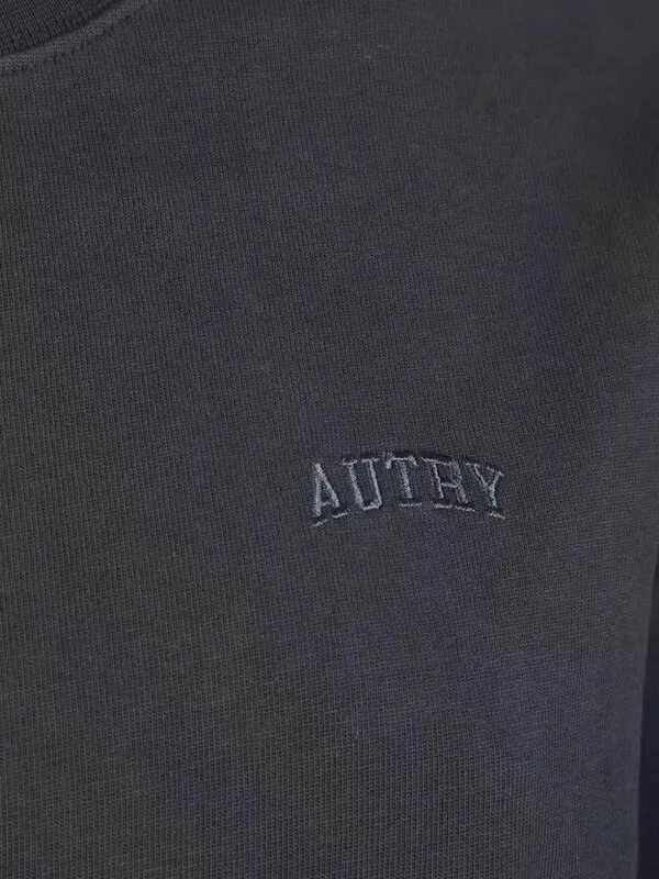 AUTRY Logo-embroidered T-shirt - Grey