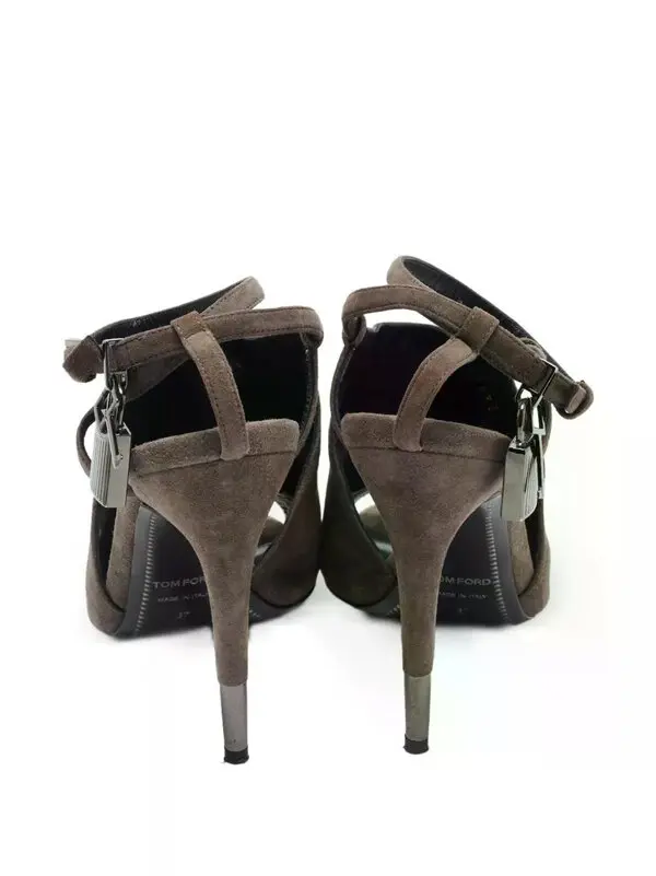 TOM FORD Padlock-detail Double Ankle Strap Sandals