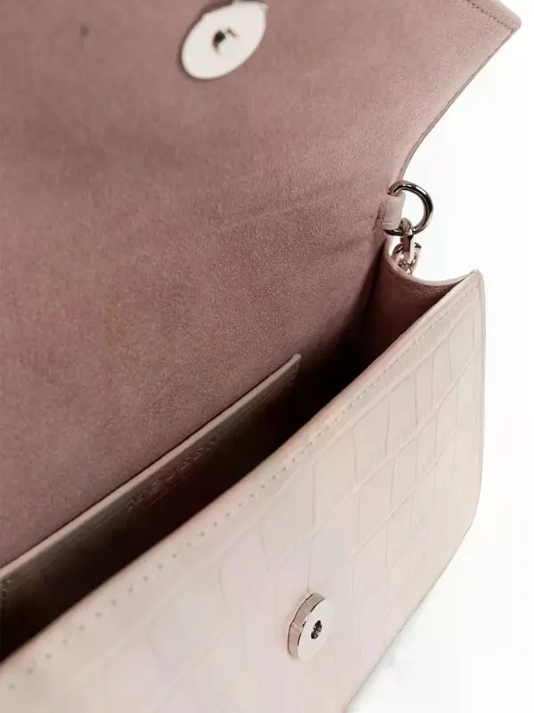 Alexander McQueen Skull Crocodile-effect Leather Cross Body Bag