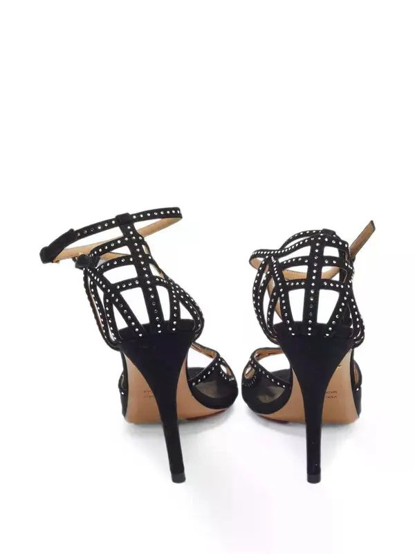 CHARLOTTE OLYMPIA Crystal-embellished Spider-web Sandals