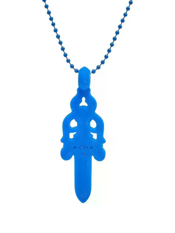 Chrome Hearts 2023 Silichrome Dagger Pendant Necklace