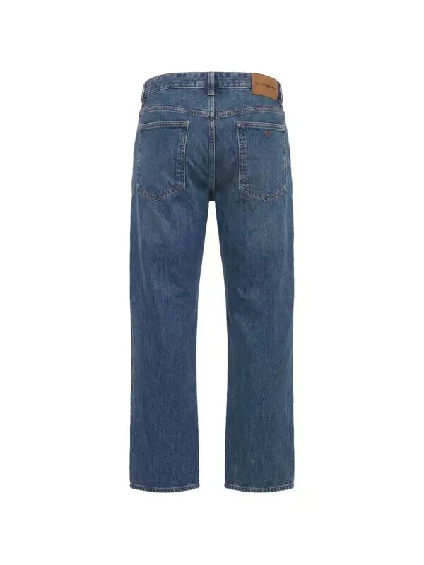 Emporio Armani Logo-plaque Straight-leg Jeans