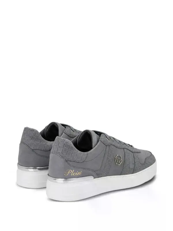 Philipp Plein Nubuck Low Top Sneakers Cocco
