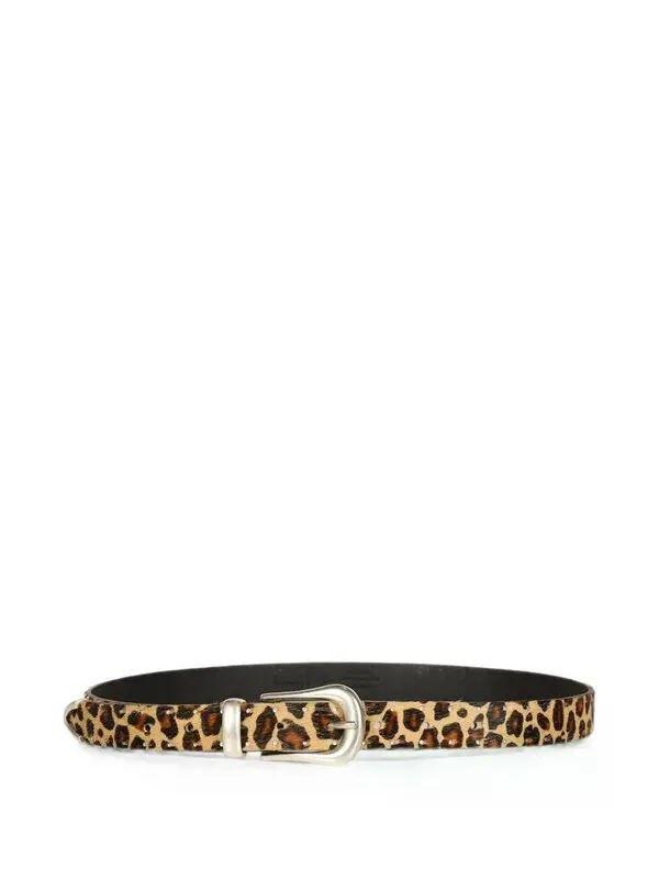 SECOND / LAYER The Doc Leopard-print Belt - Neutrals