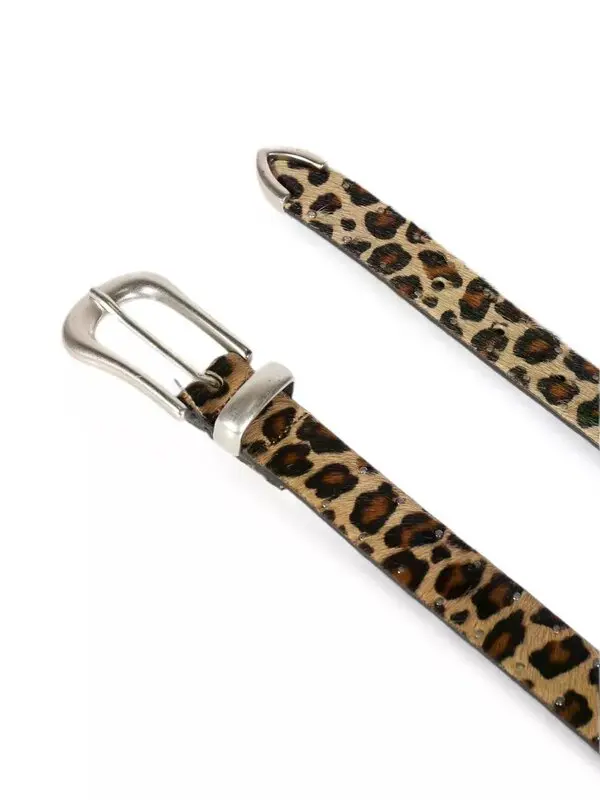 SECOND / LAYER The Doc Leopard-print Belt - Neutrals