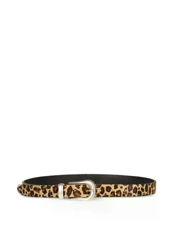 SECOND / LAYER The Doc Leopard-print Belt - Neutrals