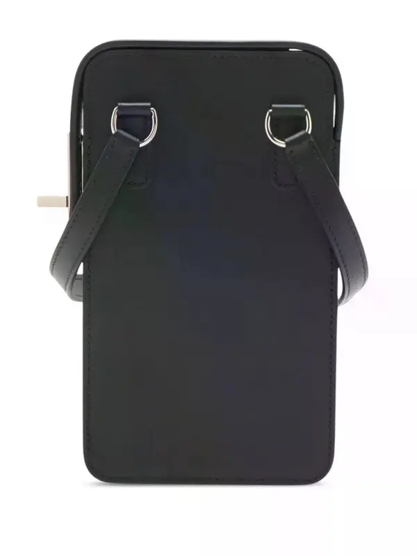 Hermès 2025 Tadelakt Hac A Box Phone Case Crossbody Bag - Black