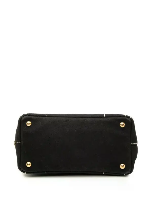 Prada 2013-2026 Small Canvas Canapa Logo Tote Satchel