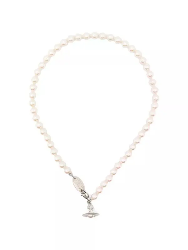 VIVIENNE WESTWOOD Simonetta Pearl Necklace - Silver