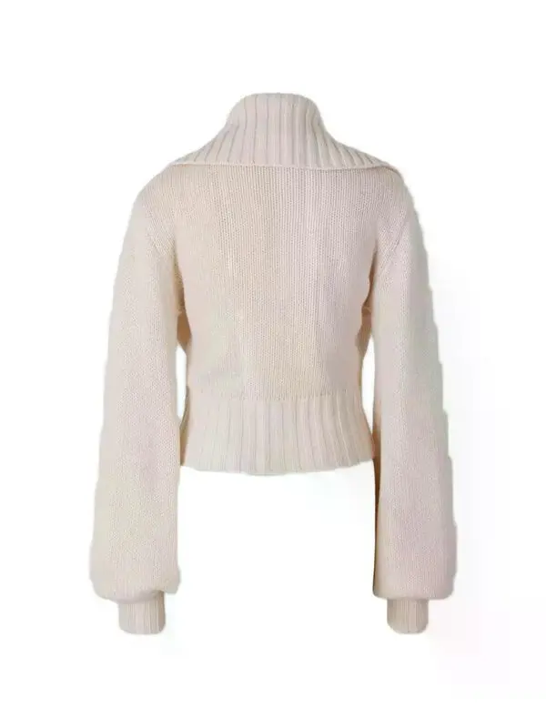 Zimmermann Ribbed-knit Zip-up Cardigan