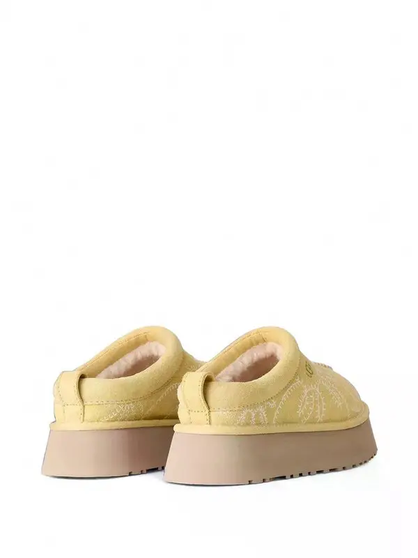 UGG Tazz Botanic Embroidered Platform Mules - Yellow