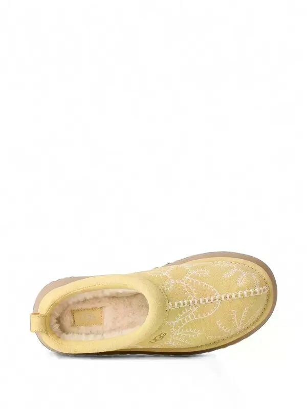 UGG Tazz Botanic Embroidered Platform Mules - Yellow