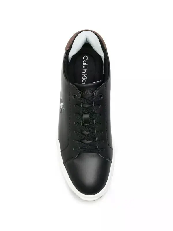 Calvin Klein Chunky Cupsole Logo-plaque Leather Sneakers