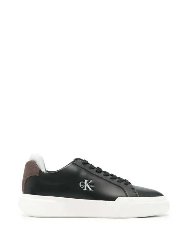 Calvin Klein Chunky Cupsole Logo-plaque Leather Sneakers