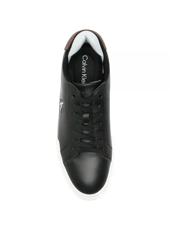 Calvin Klein Chunky Cupsole Logo-plaque Leather Sneakers
