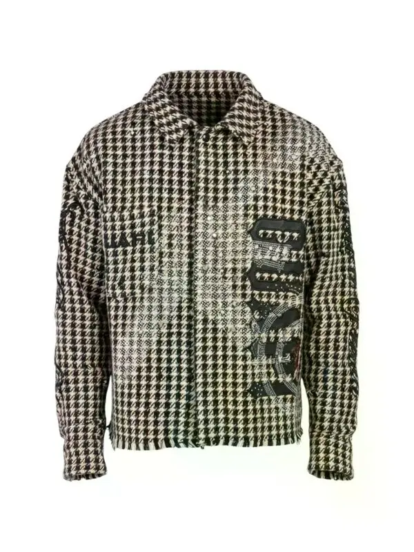 GUAPI Rhinestone-embellished Patterned Shirt