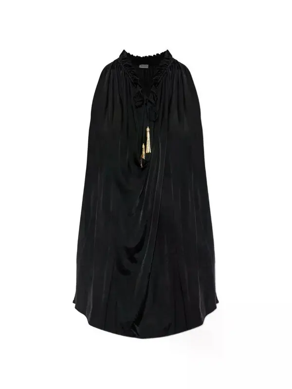 Balmain Ruffled Tassel-detail Blouse