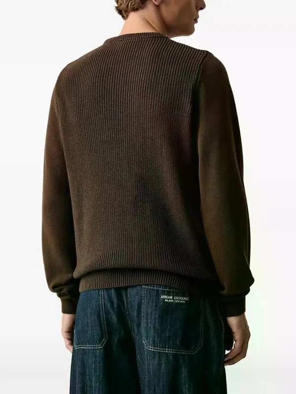 AERONAUTICA MILITARE Logo-embroidered Ribbed-knit Sweater