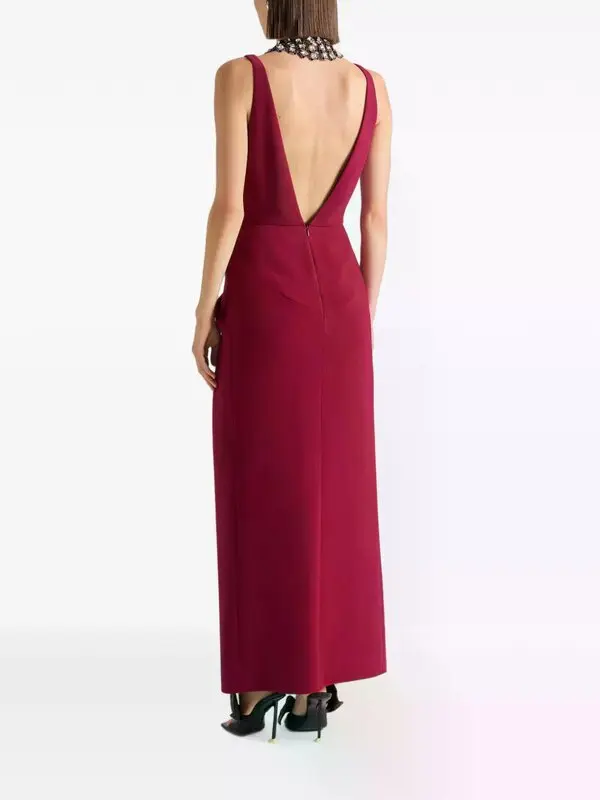 Givenchy Long Wrapped Dress In Crepe Cady