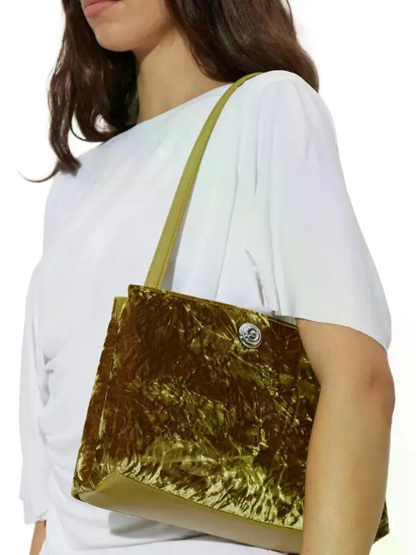 LIFFNER Pushlock Velvet Shoulder Bag