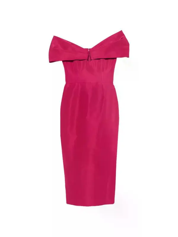 Carolina Herrera Off-shoulder Midi Dress